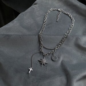 K-pop BTS Style Necklace Choker Double Layer Silver Chain - Etsy