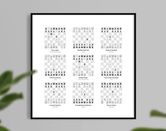 Chess Openings Poster - Etsy