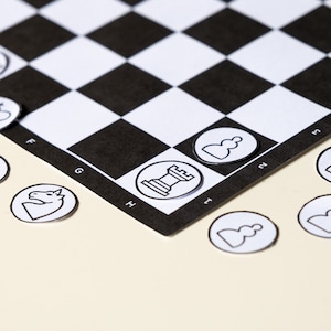 Printable Chess Set – Includes Chess Board and Pieces – A4 and A3 ...