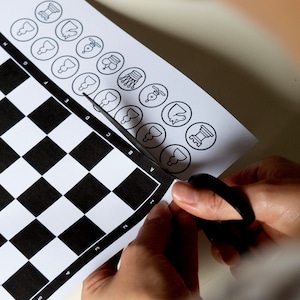 Printable Chess Set – Includes Chess Board and Pieces – A4 and A3 ...