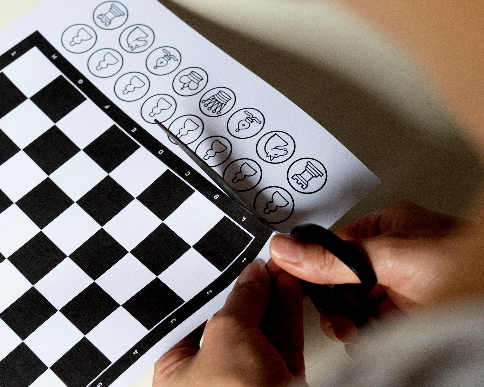 Printable Chess Set – Includes Chess Board and Pieces – A4 and A3 ...