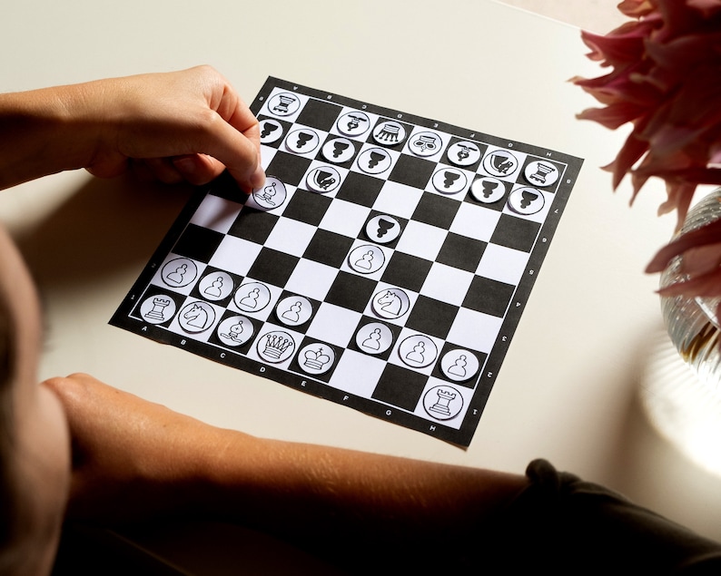 Printable Chess Set – Includes Chess Board and Pieces – A4 and A3 ...