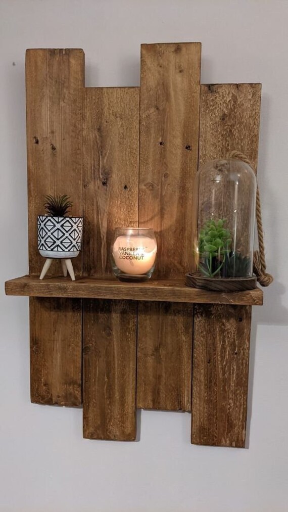 Rustic Shelf From Reclaimed Pallets | Etsy
