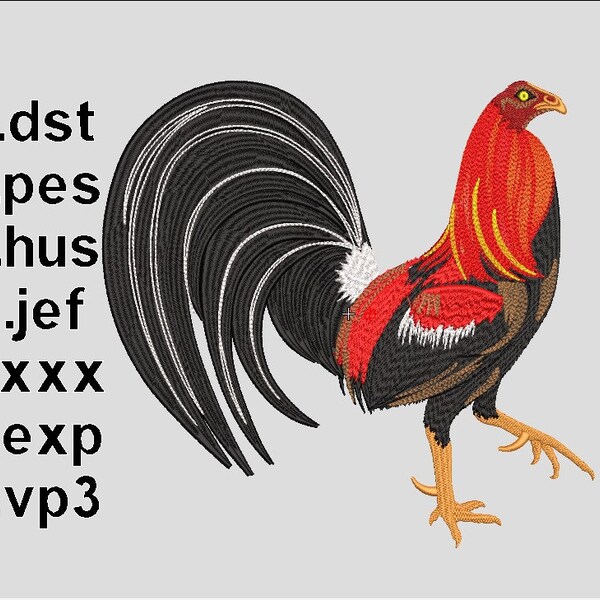 Rooster Embroidery - Etsy