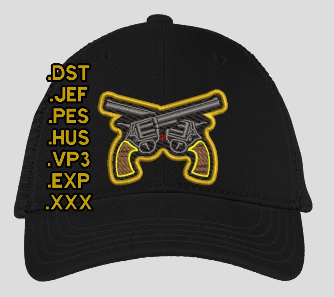 Embroidered Cap Guns 3D Puff War - Etsy