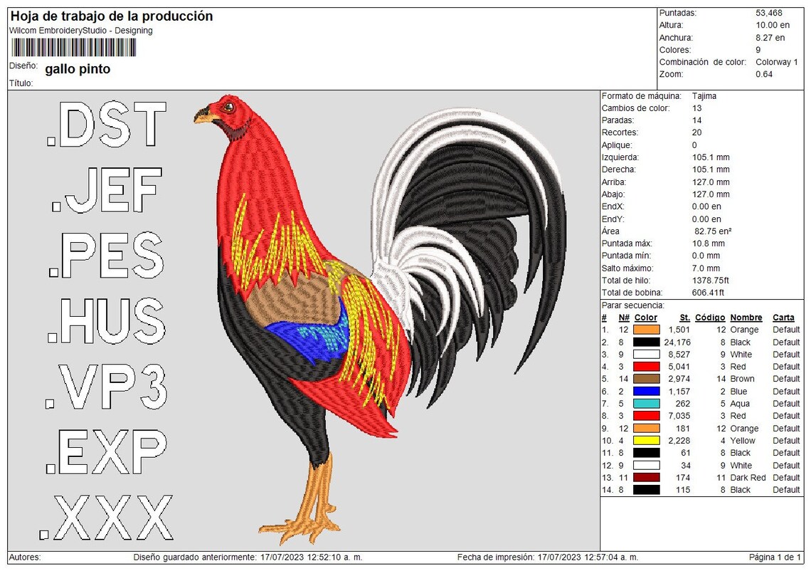 Fighting Rooster Embroidery Design - Etsy
