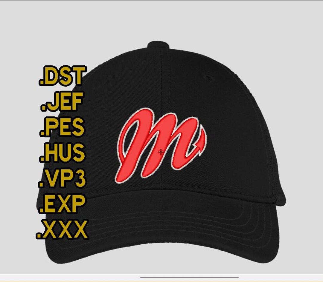Embroidery Design for 3D Puff Devils Cap 2 - Etsy