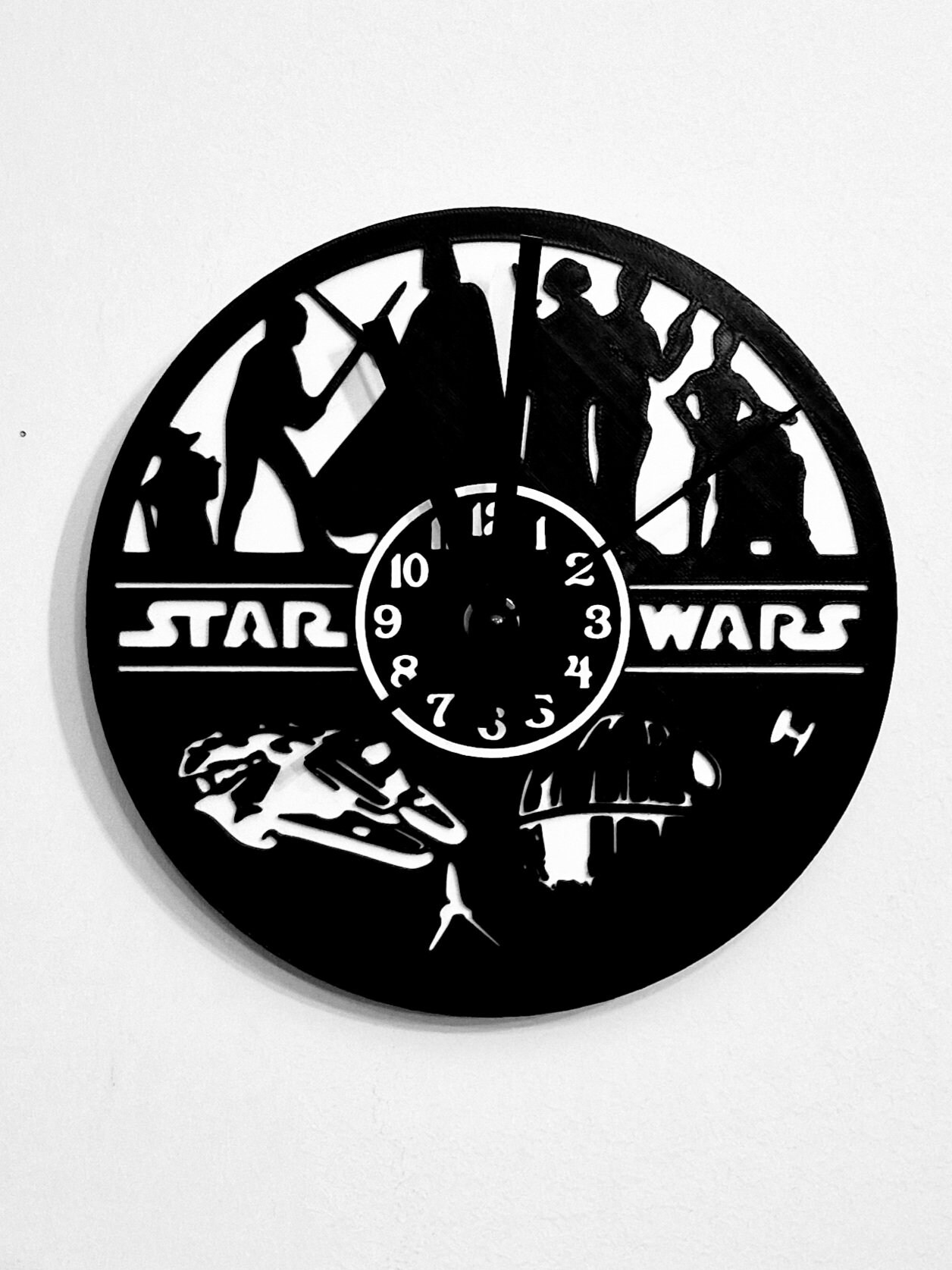 Star Wars Clock, Star Wars Wall Clock, Clock, Wall Clock, Gift for Men, Boys Clock, Boys Bedroom ...