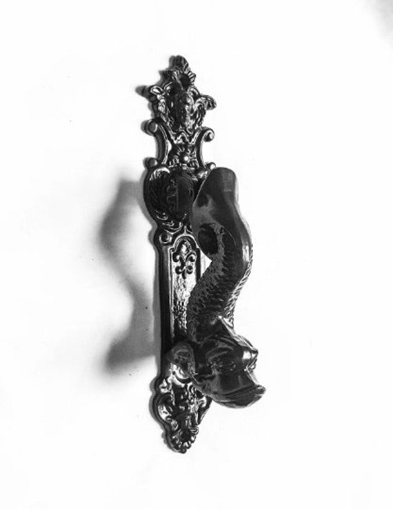 Animal Snake Python Front Door Knocker Black Animal Cast Iron Craft ...