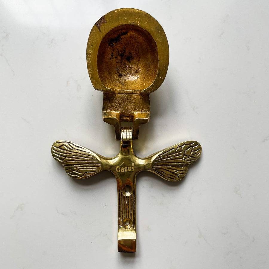 Polished Brass Bumble Bee Front Door Knocker Door Hardware Solid Brass ...