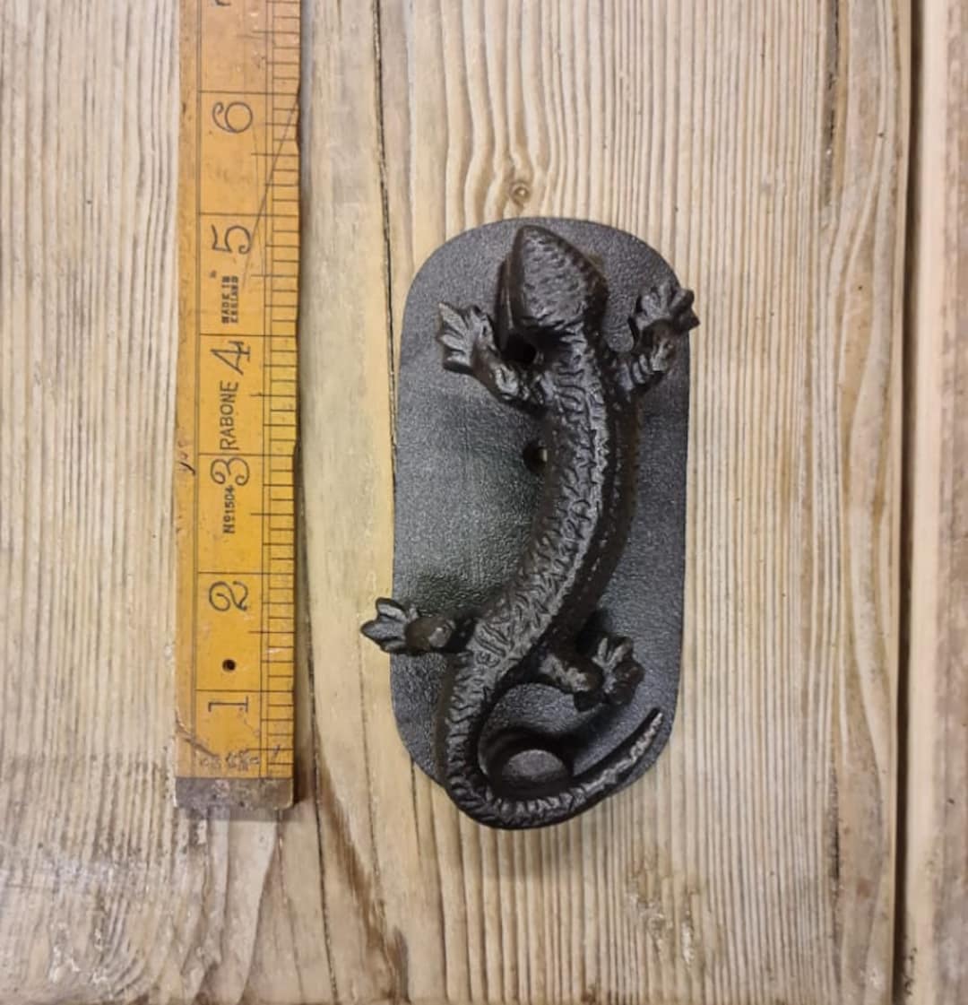 Lizard Gecko Black Front Door Knocker Cast Iron - Etsy