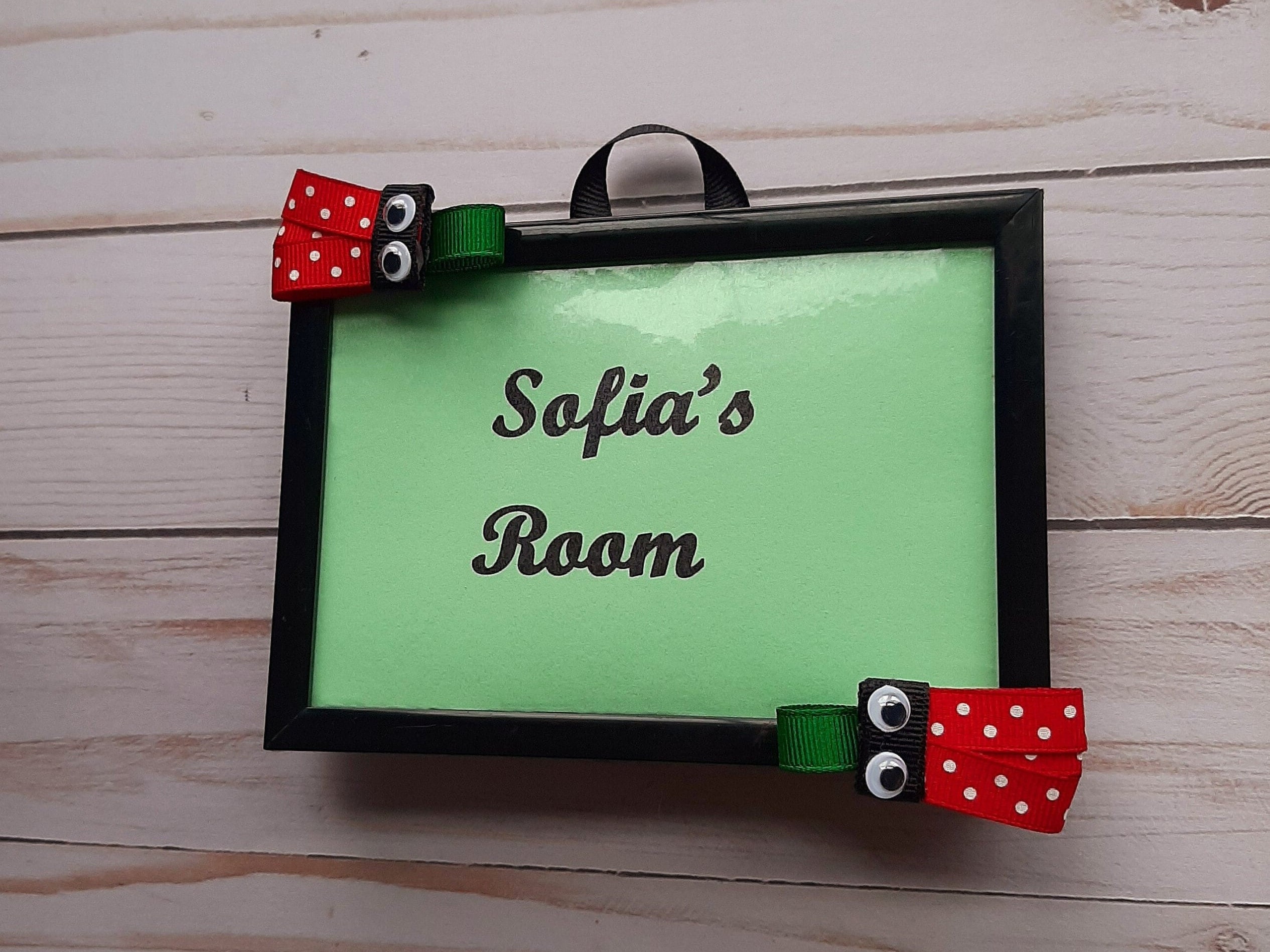 Ladybug Name Sign/ Ladybug Door Hanger/ Girl's Ladybug Sign/ Ladybug ...