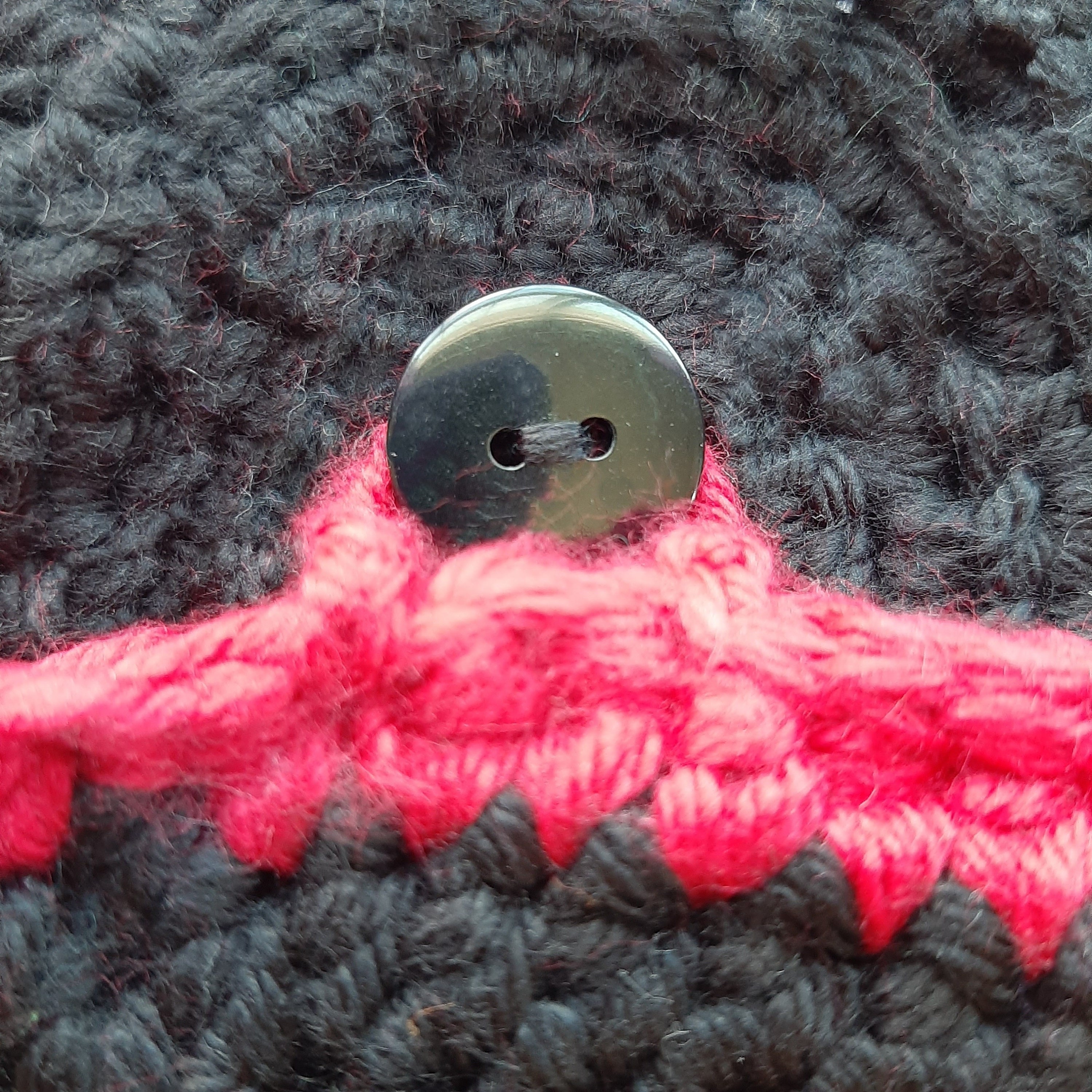 Round Ladybug off Shoulder Bag, Handmade Knitted Bag, Ladybug Crocheted ...