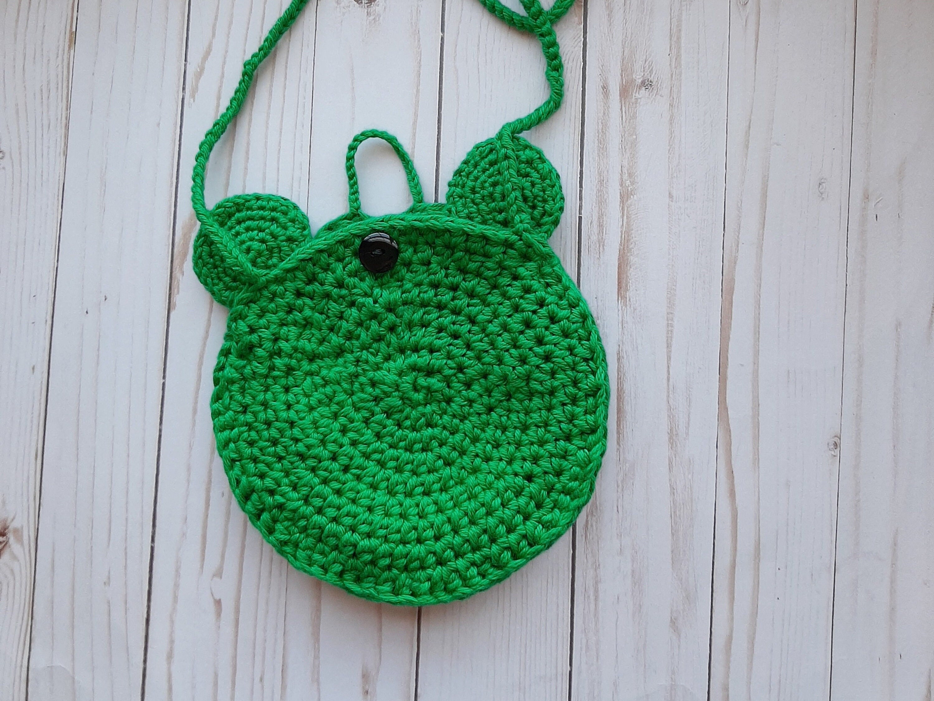 Frog off Shoulder Bag, Novelty Purse, Crochet Frog Bag, Amigurumi ...