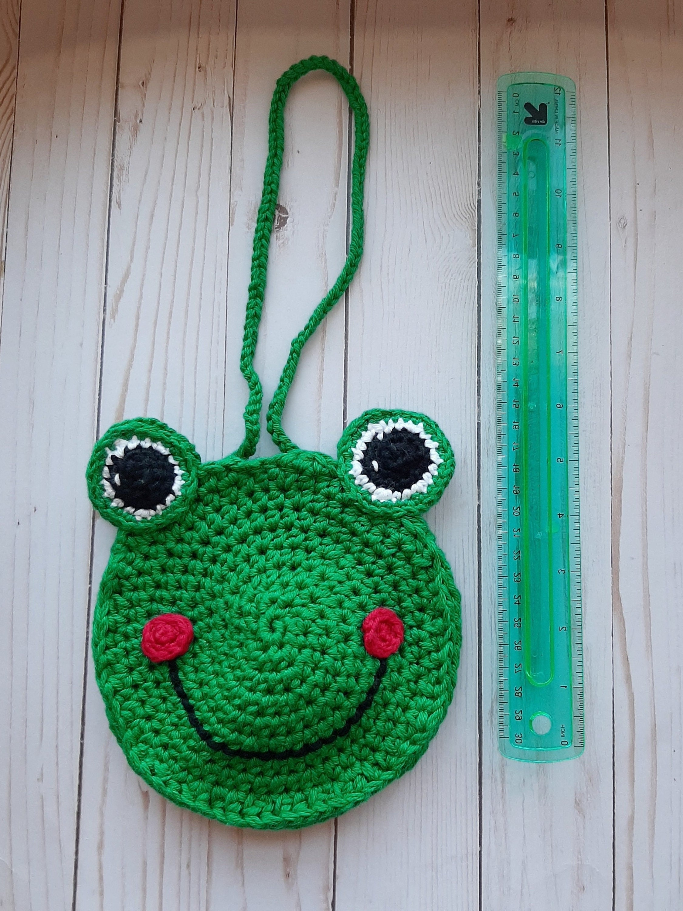 Frog off Shoulder Bag, Novelty Purse, Crochet Frog Bag, Amigurumi ...