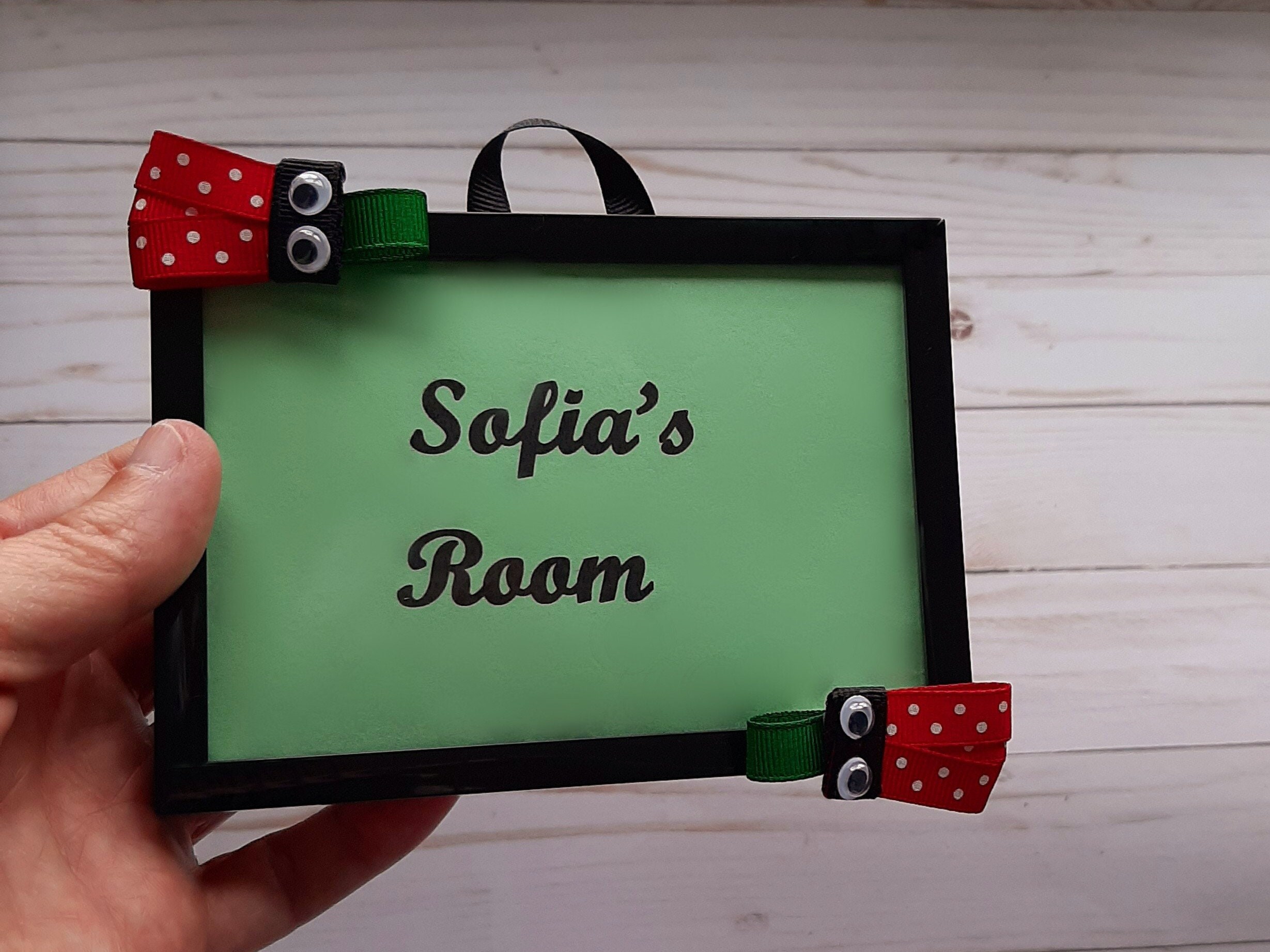 Ladybug Name Sign/ Ladybug Door Hanger/ Girl's Ladybug Sign/ Ladybug ...