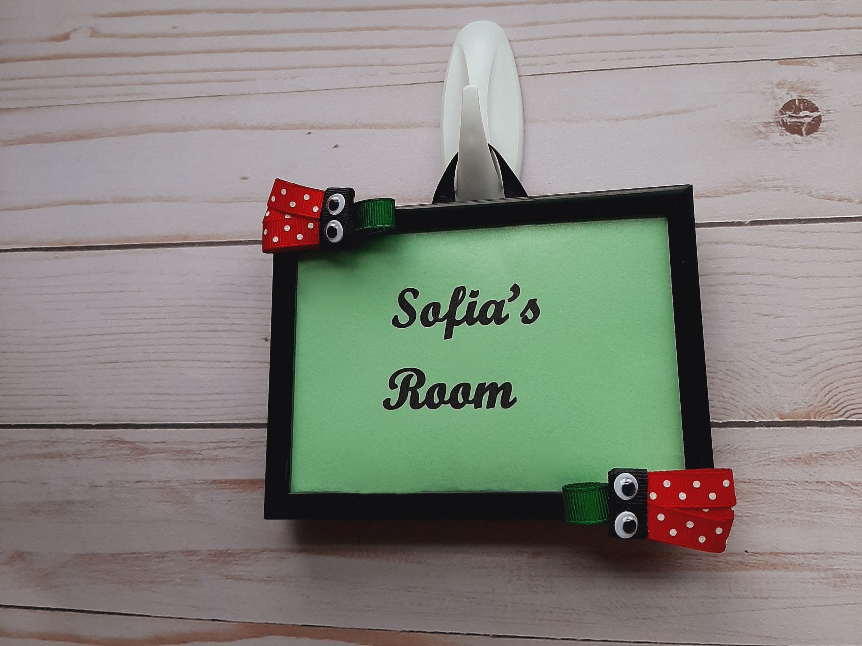 Ladybug Name Sign/ Ladybug Door Hanger/ Girl's Ladybug Sign/ Ladybug ...