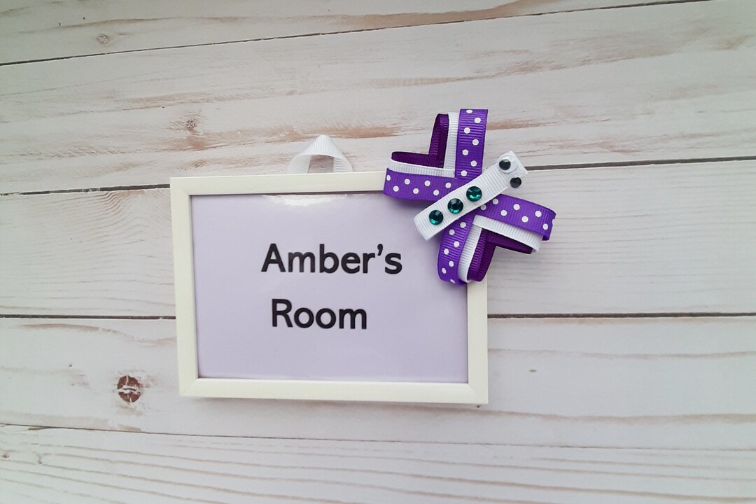 Children's Room Butterfly Sign/ Door Sign/ Kid's Name Plaque ...