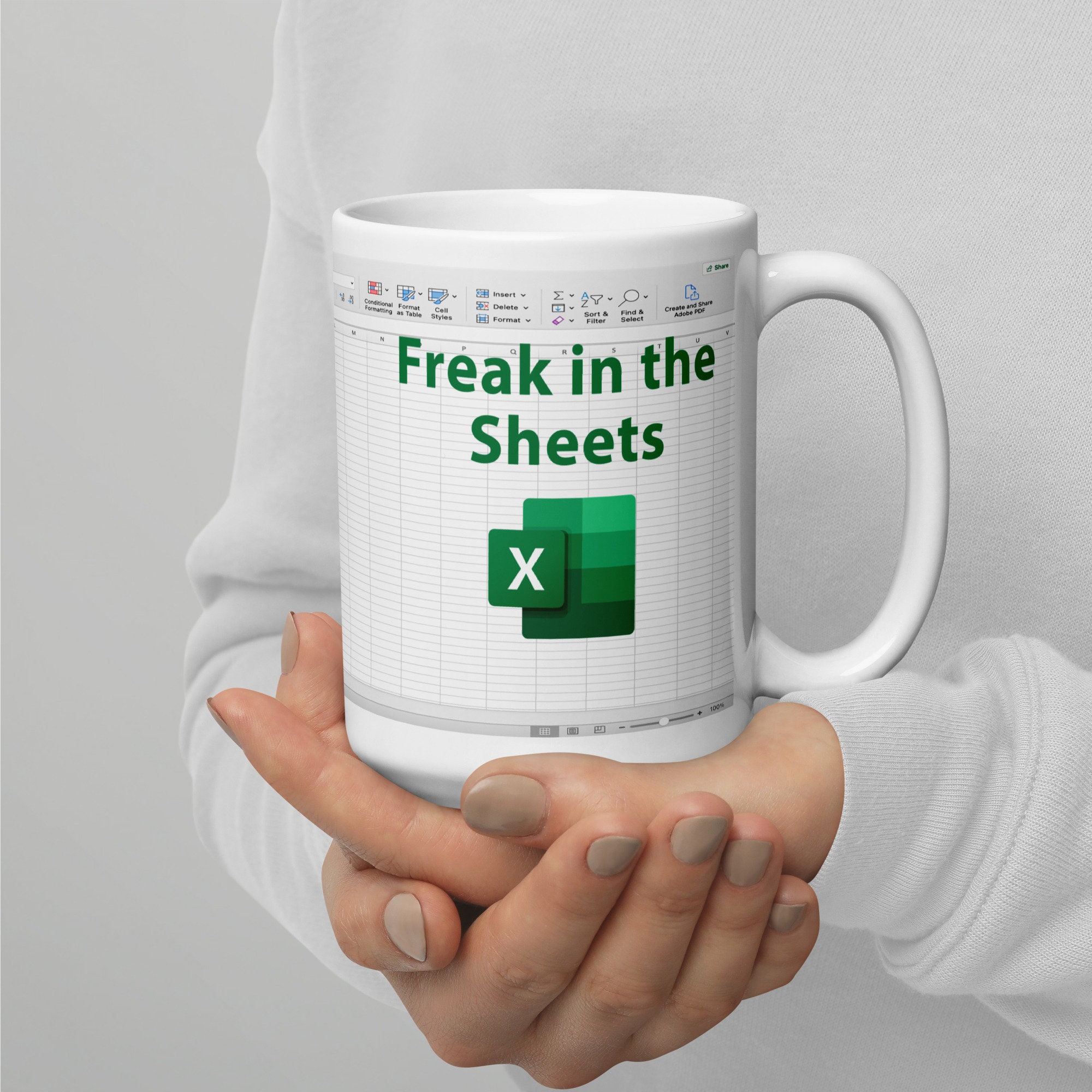 Freak in the Sheets Mug, Funny Freak in the Sheets Excel Mug, Excel ...