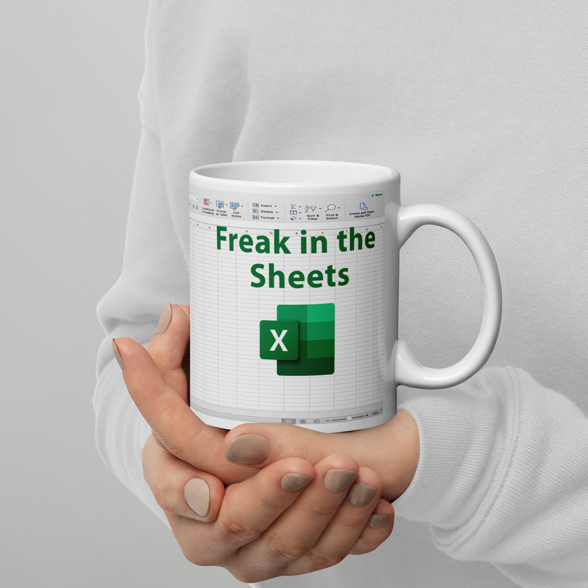 Freak in the Sheets Mug, Funny Freak in the Sheets Excel Mug, Excel ...