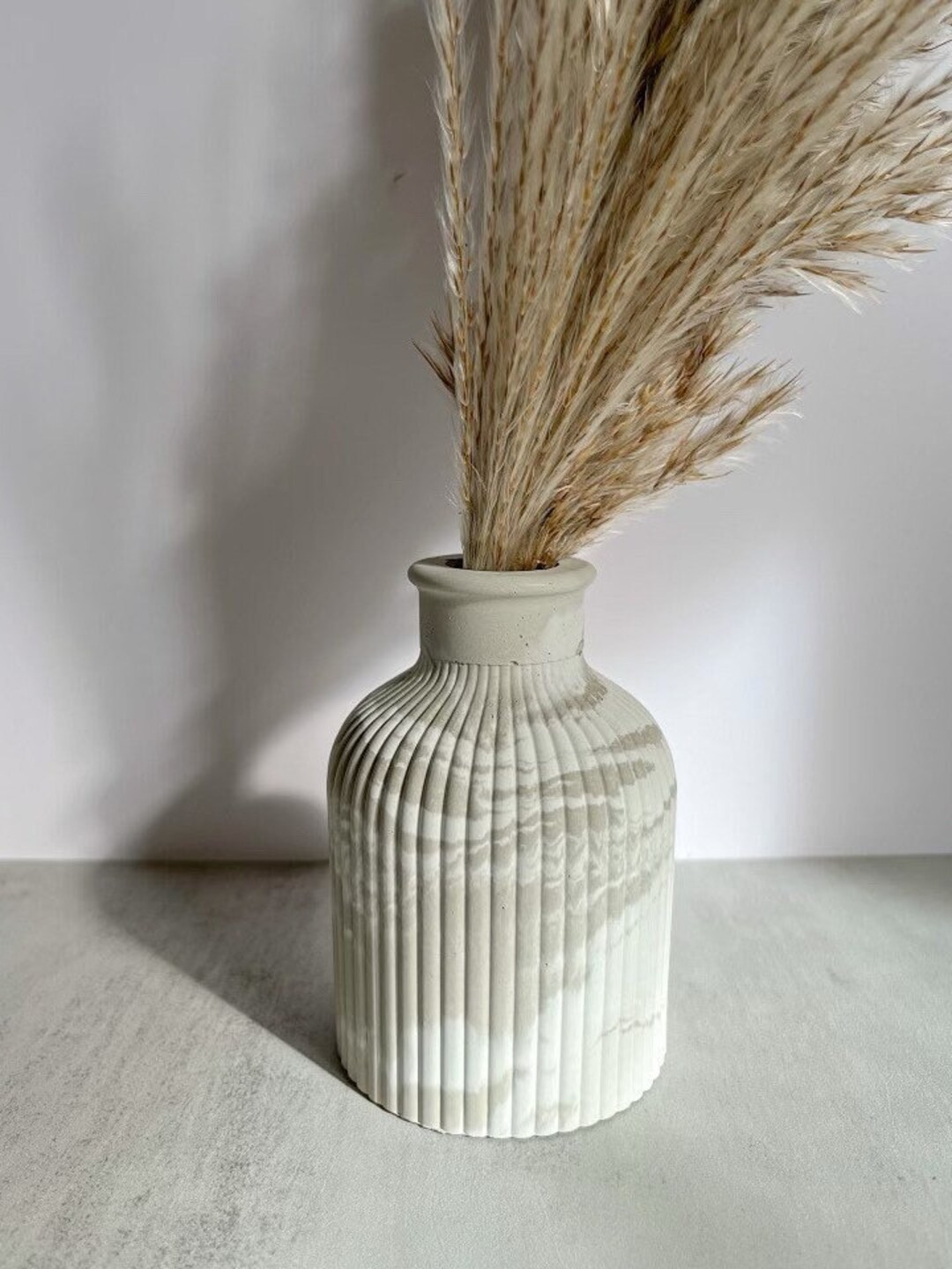 Concrete Bud Vase Marble Bud Vase Dried Flower Vase Decorative Vase Small Flower Vase Cement ...