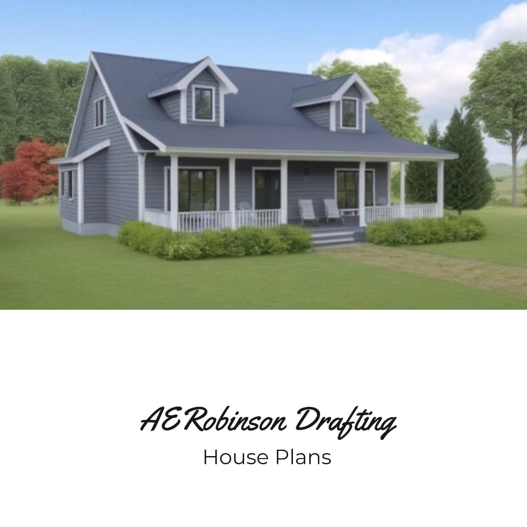 The Shaw Floor Plan, 4 Bed, 2 Bath, 2 Story House. 1,800sq Ft. - Etsy