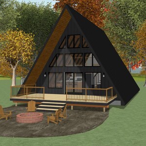 The Modern A-frame, 2 Bed, 1 Bath, 2 Story Cabin. 1,600sq Ft. - Etsy