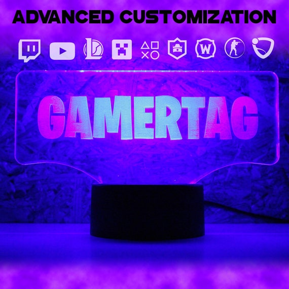 Home & Living Lighting Gaming Tag Father's day gift Led Gamertag Custom ...