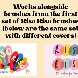 Risograph Vol 2 Brushes and Stamps for Procreate Risograph Textured ...