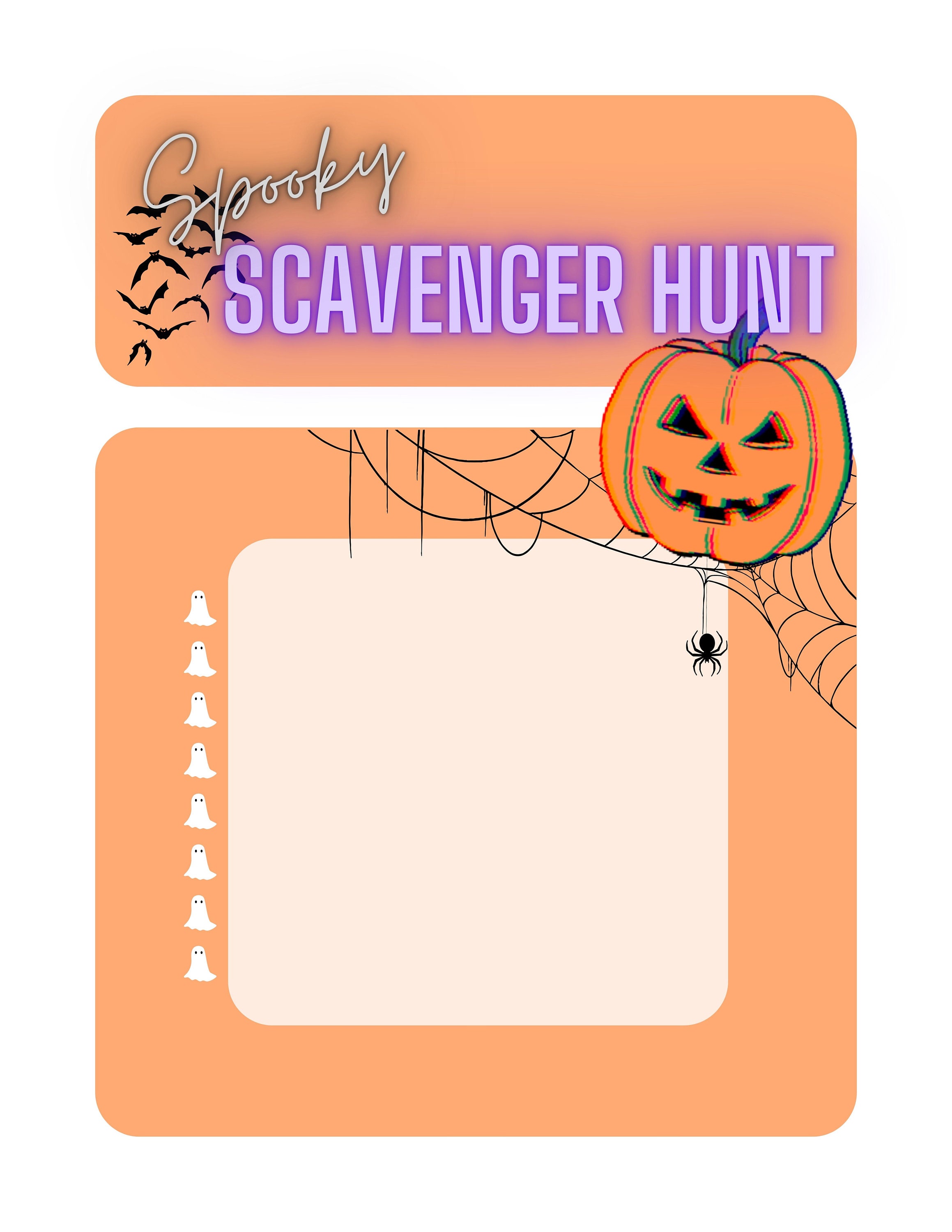 Halloween Spooky Scavenger Hunt Check List - Etsy