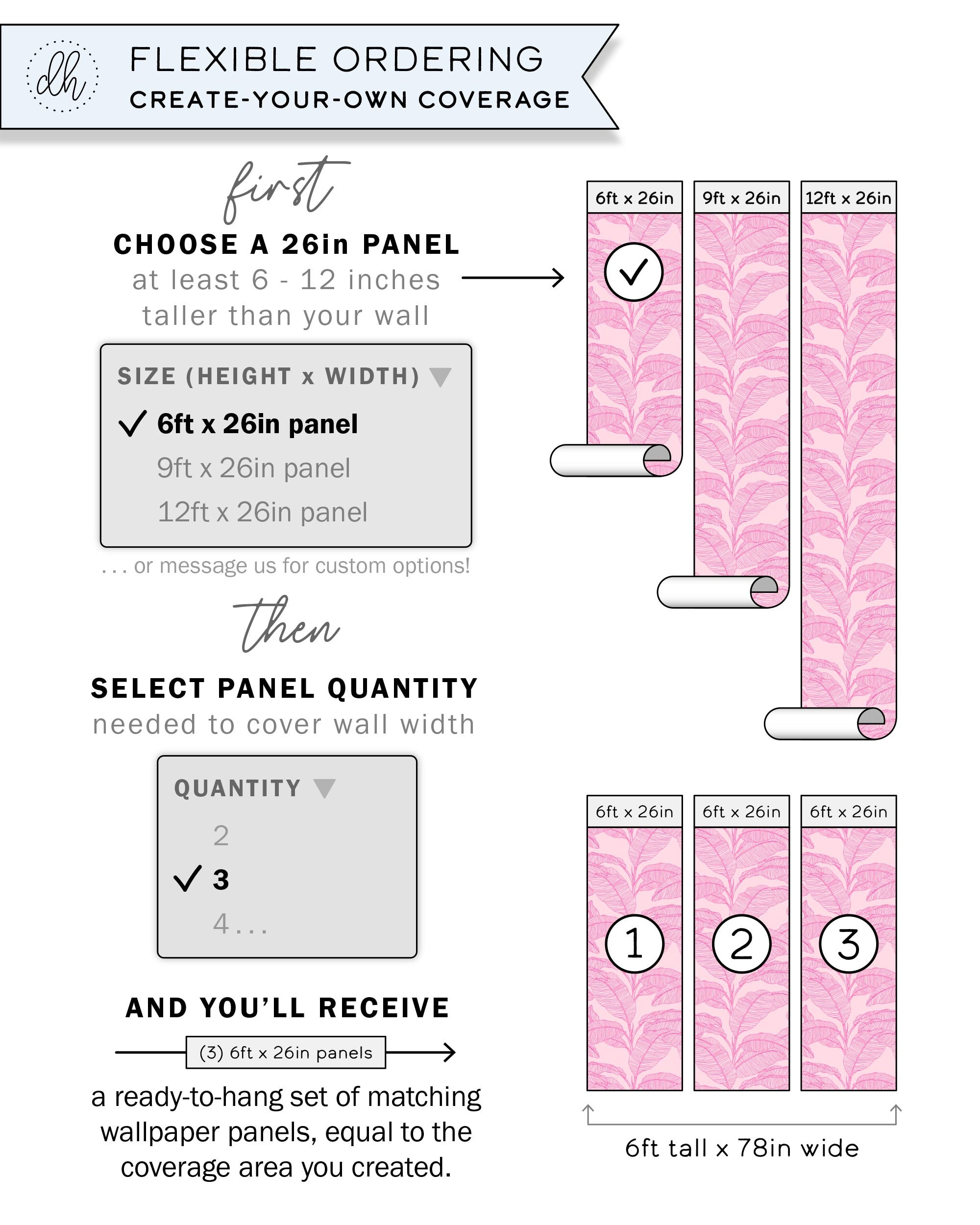 Hot Pink Tropical Banana Leaf Wallpaper | Removable Peel Stick ...