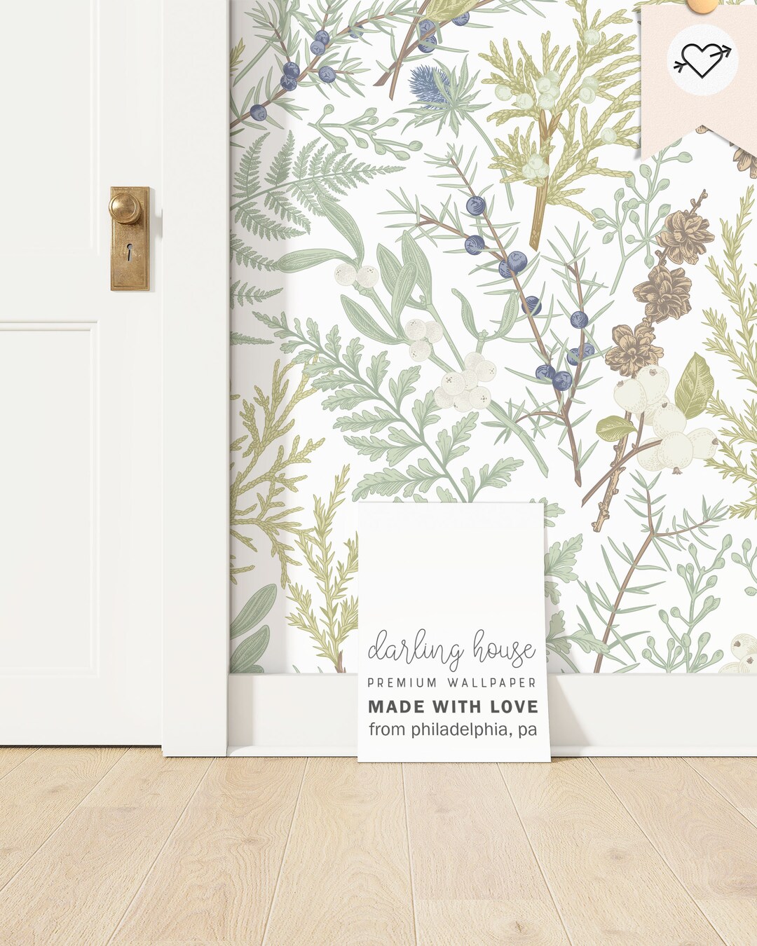 Large Green Fern Wallpaper | Peel and Stick, Prepasted, Unpasted ...