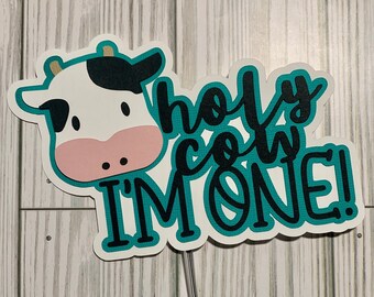 Holy Cow Birthday Cake Topper - Etsy