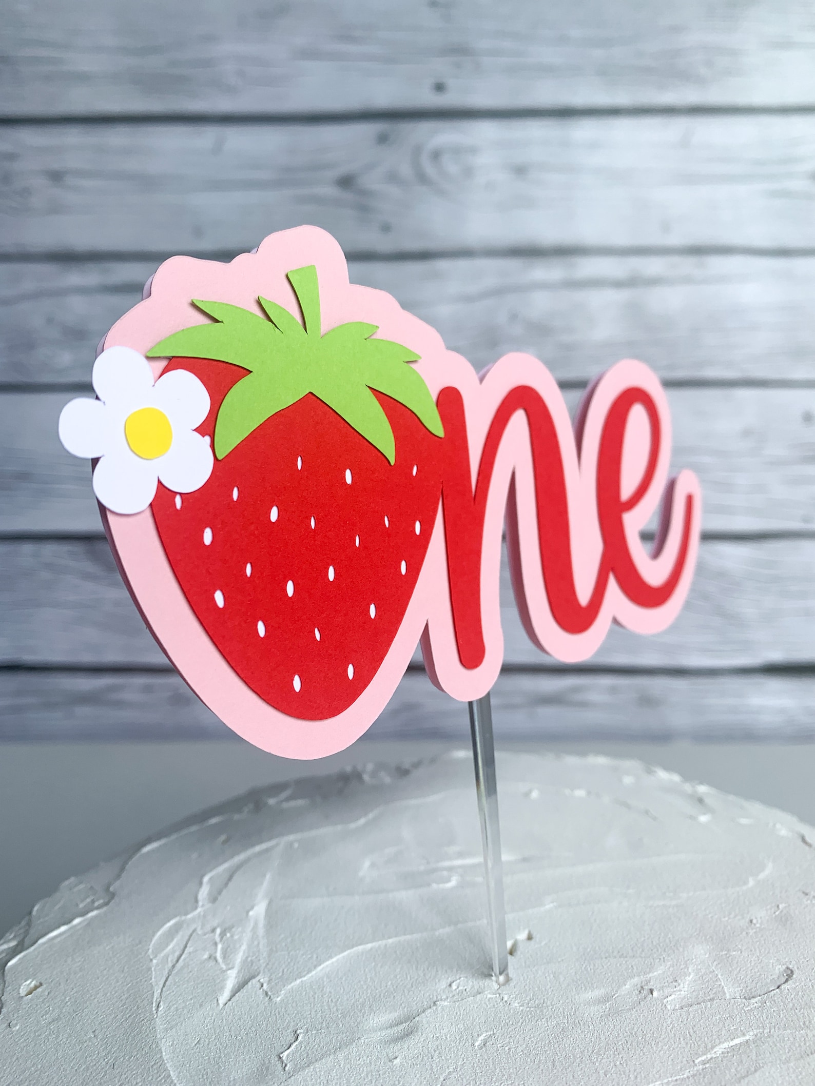 Berry First Birthday Strawberry One Cake Topper Birthday Decoration - Etsy