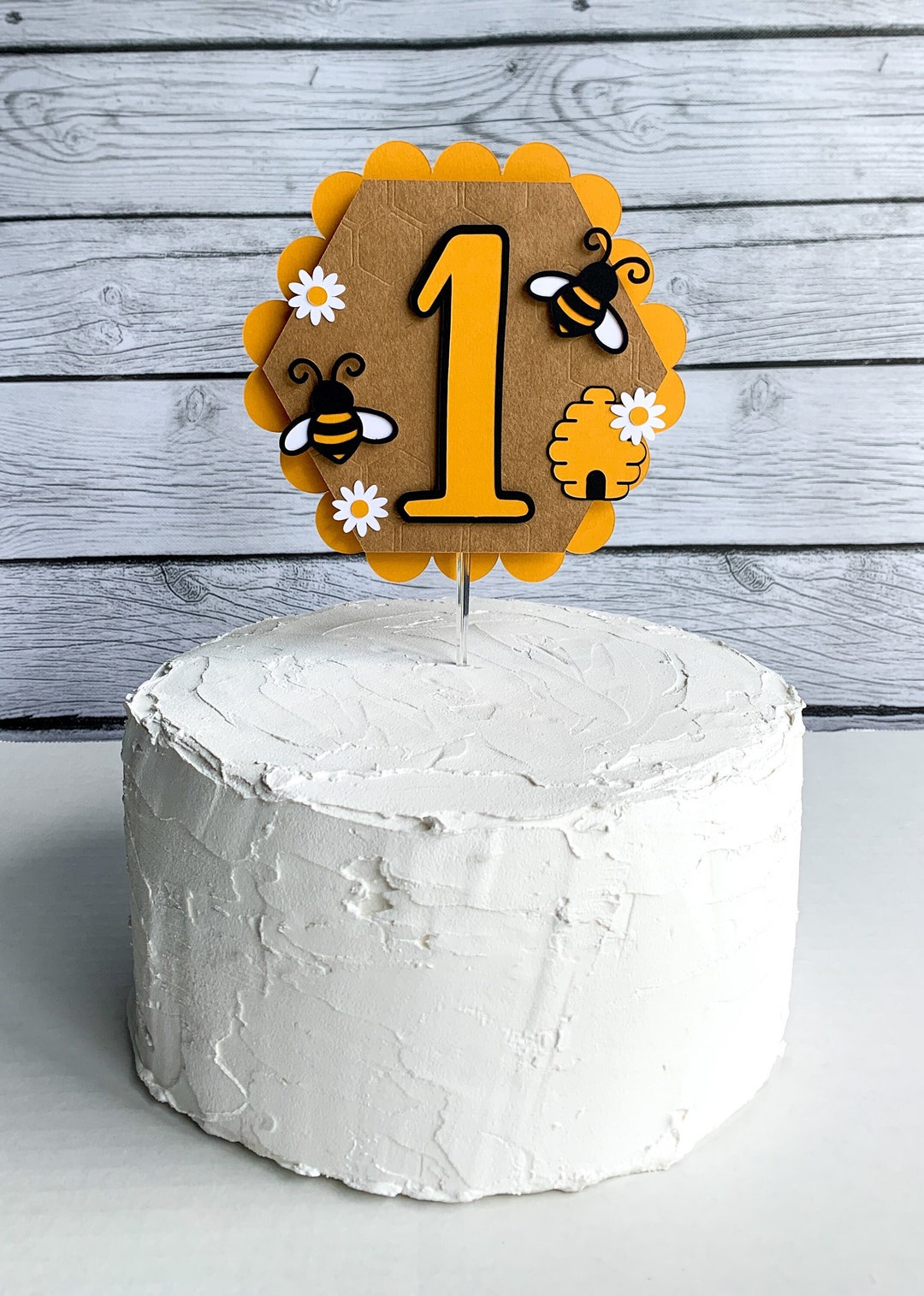 Sweet as Can Bee Fun to Bee One Bee Theme Cake Topper Birthday ...