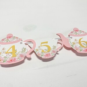 Princess Tea Party Tea for Two Monthly Photo Banner Party Decoration ...