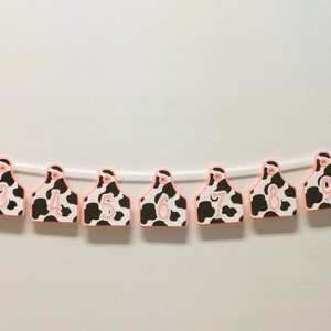 Holy Cow Im One Pink Cow Ear Tag Monthly Photo Banner Prop - Etsy