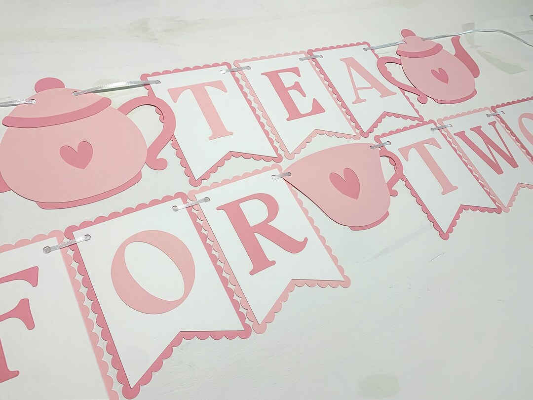 Princess Tea Party Tea for Two Birthday Party Banner Party Decoration ...