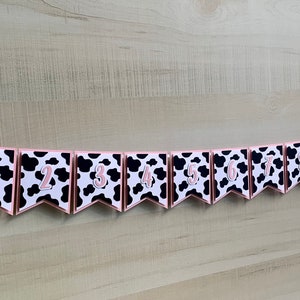 Holy Cow Im One Pink Cow Monthly Photo Banner Prop Birthday - Etsy