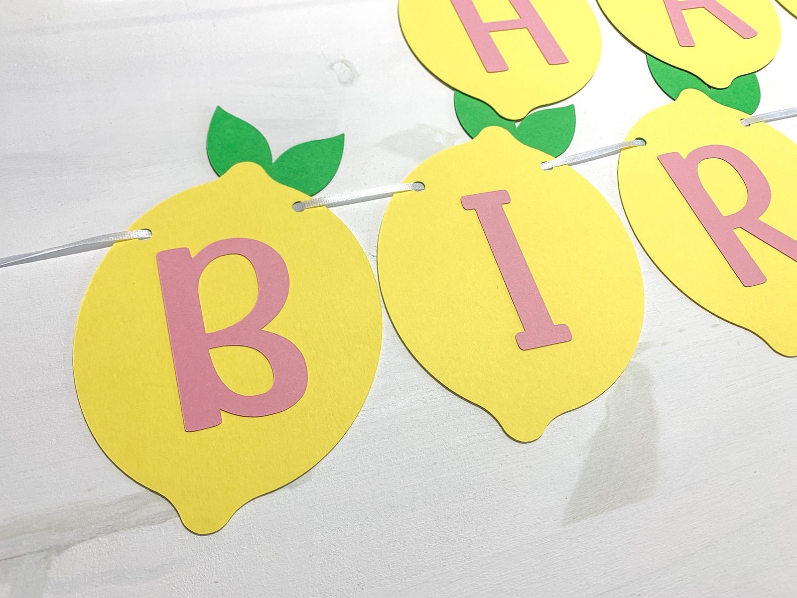 Lemon Happy Birthday Banner Paper Party Decoration - Etsy