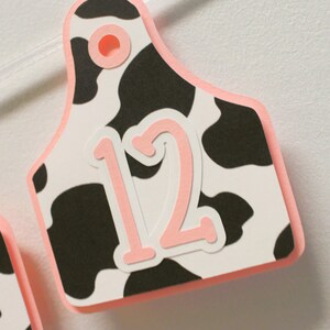 Holy Cow Im One Pink Cow Ear Tag Monthly Photo Banner Prop - Etsy