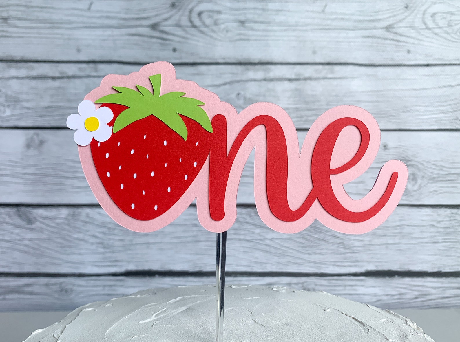 Berry First Birthday Strawberry One Cake Topper Birthday Decoration - Etsy