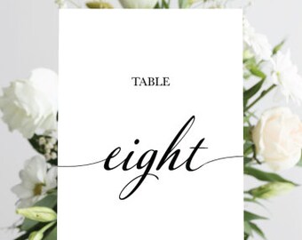 Printed Boho Table Numbers Simple Table Number Cards Wedding - Etsy