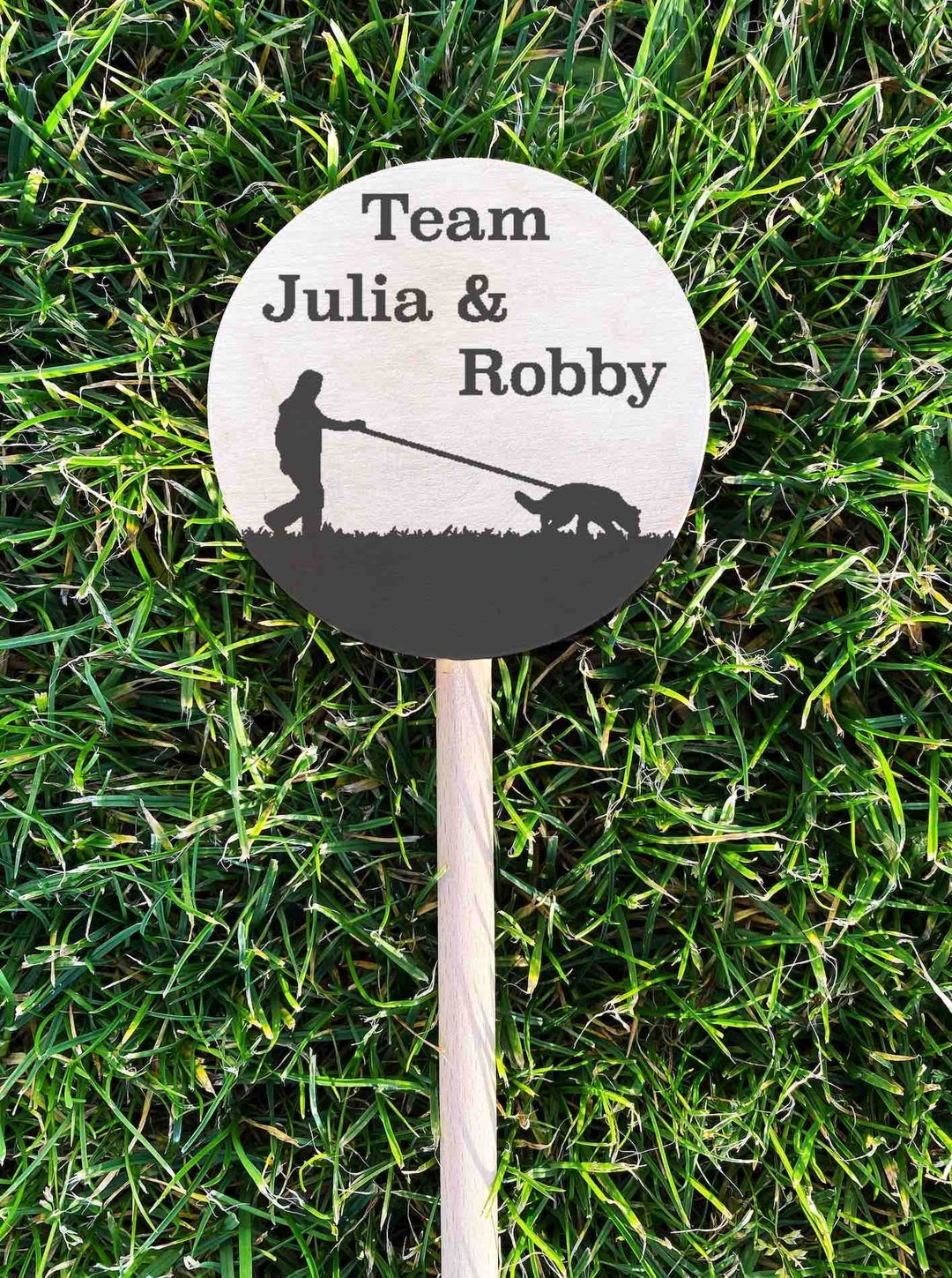 Tracking Sign Dog Sport "round" - Handmade - Wood Beech - Individually ...