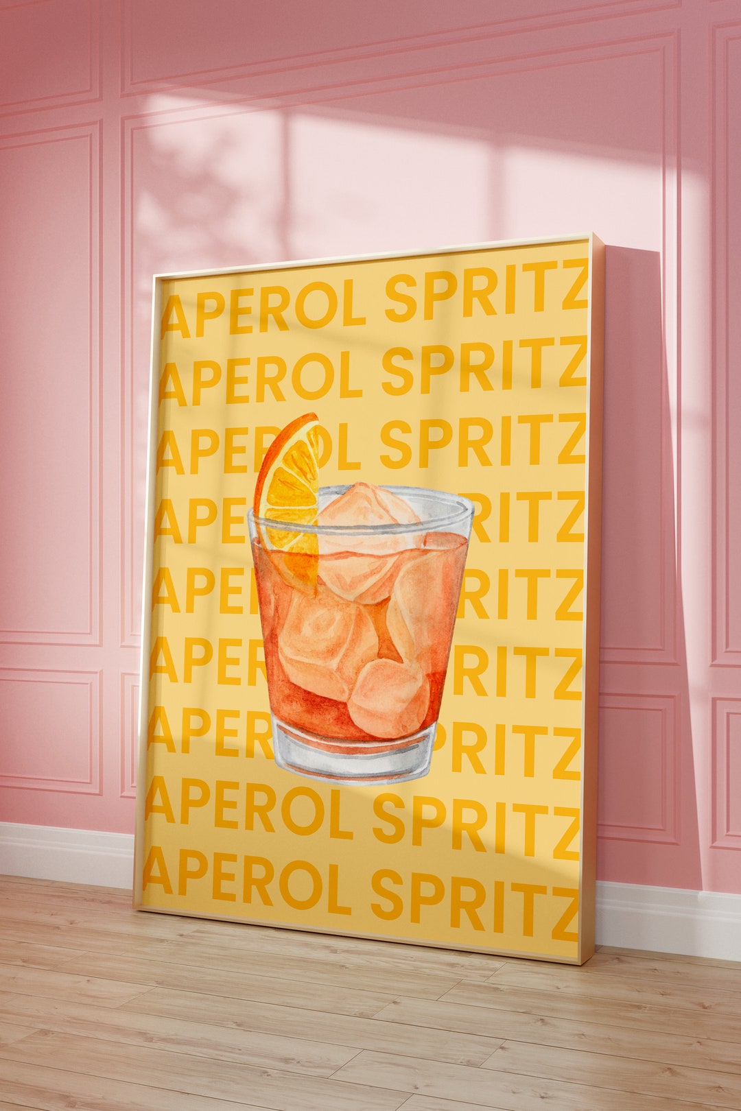 Aperol Spritz Poster, Cocktail Wall Art, Kitchen Poster, Kitchen Wall ...