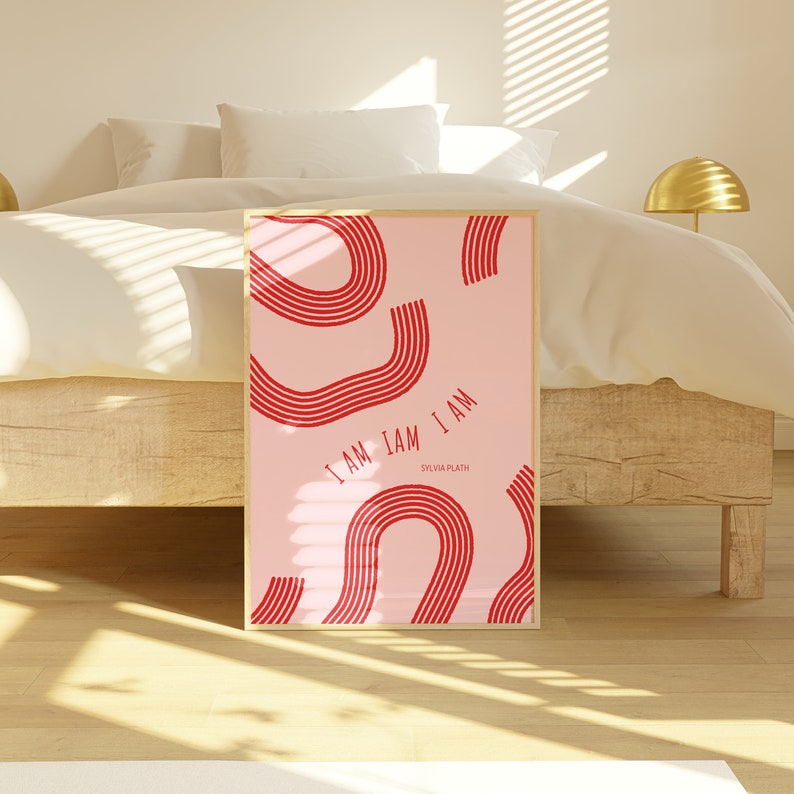 The Bell Jar Poem Poster Sylvia Plath Quote Print I Am I Am I Am ...