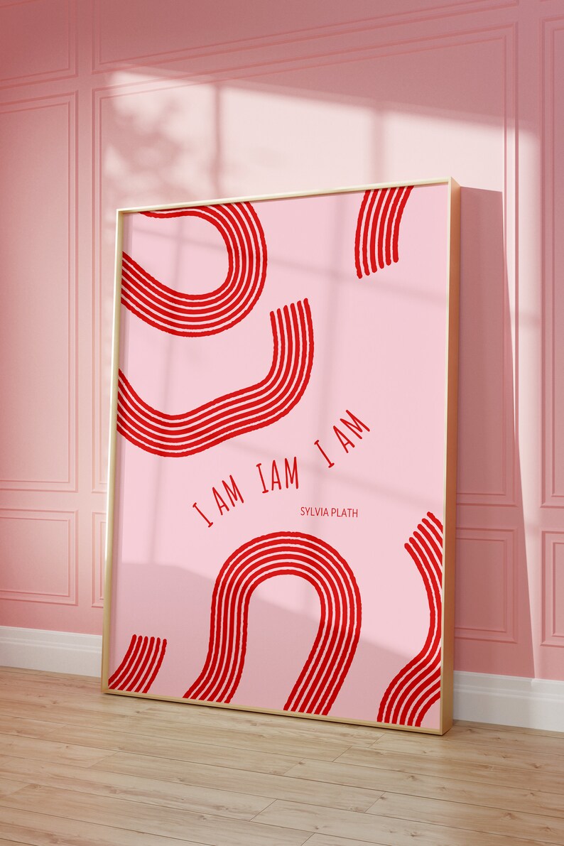 The Bell Jar Poem Poster Sylvia Plath Quote Print I Am I Am I Am ...