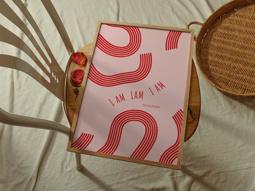 The Bell Jar Poem Poster Sylvia Plath Quote Print I Am I Am I Am ...