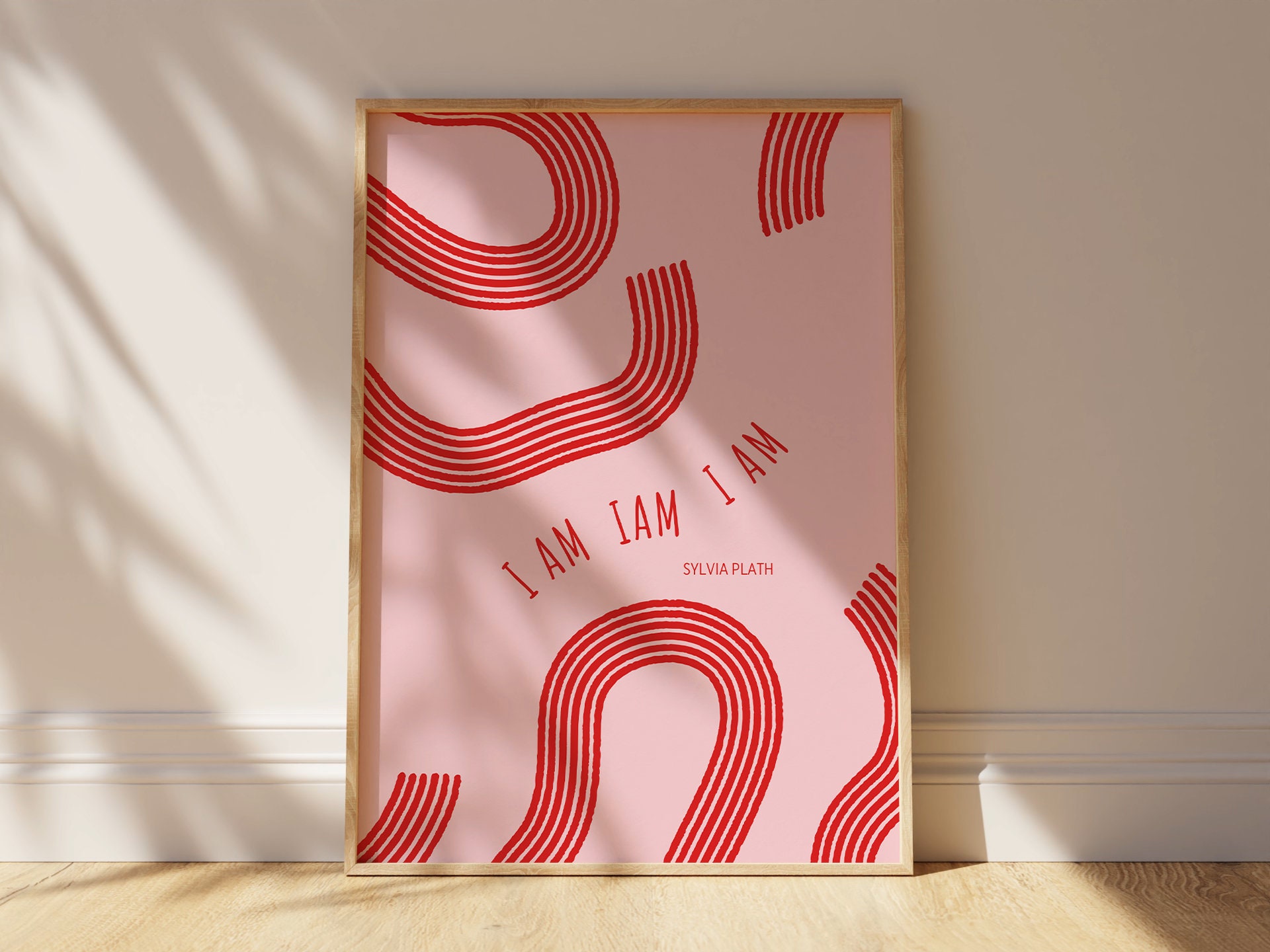 The Bell Jar Poem Poster Sylvia Plath Quote Print I Am I Am I Am ...