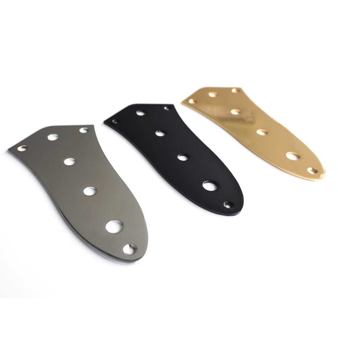 Jazz Bass Control Plate – Chrome Black Gold - Etsy